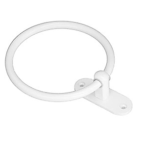 Bathroom Towel Holder, Aluminium Alloy Space Saving White Elegant Style Washroom Hand Towel Rings, Hangers Wall Mount Heavy Duty Storage for Hotel Bathroom Kitchen