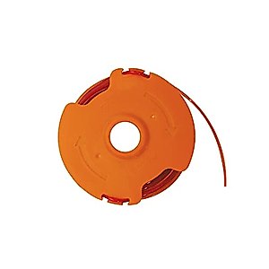 Worx WG163 GT 3.0 20V PowerShare 12" Cordless String Trimmer & Edger (Battery & Charger Included) and WA0047 4-Pack String Trimmer Replacement Line, Orange