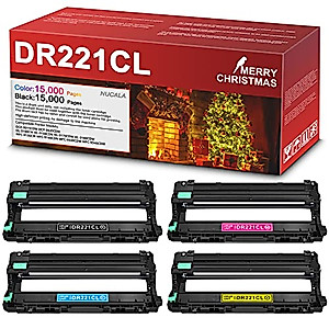 DR-221CL Drum Unit 4-Pack : NUCALA 221CL Drum Compatible Replacement for Brother DR-221CL Drum HL-3140CW HL-3150CDN HL-3170CDW MFC-9140CDN MFC-9330CDW MFC-9340CDW Printer (Black Cyan Yellow Magenta)