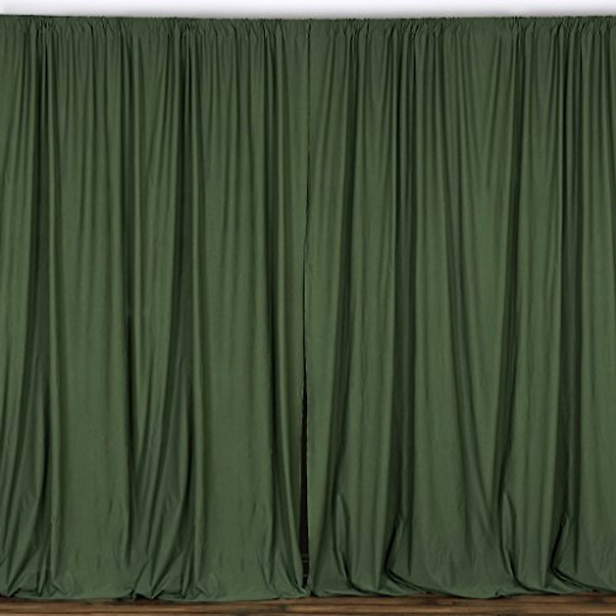 BalsaCircle 10 ft x 10 ft Willow Green Polyester Photography Backdrop Drapes Curtains Panels - Wedding Decorations Home Party Reception Supplies