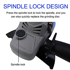 Cordless Angle Grinder, Polishing and Cutting Tool, 6000mAh Lithium-ion Battery, 4-1/2 Inch Brushless Angle Grinder, Portable Grinder with Charger and Storage Bag