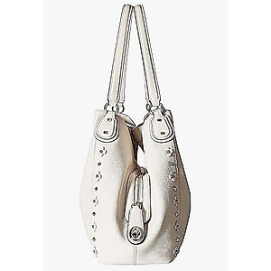 Coach Edie Leather Shoulder Bag with Floral Rivets - #F33700