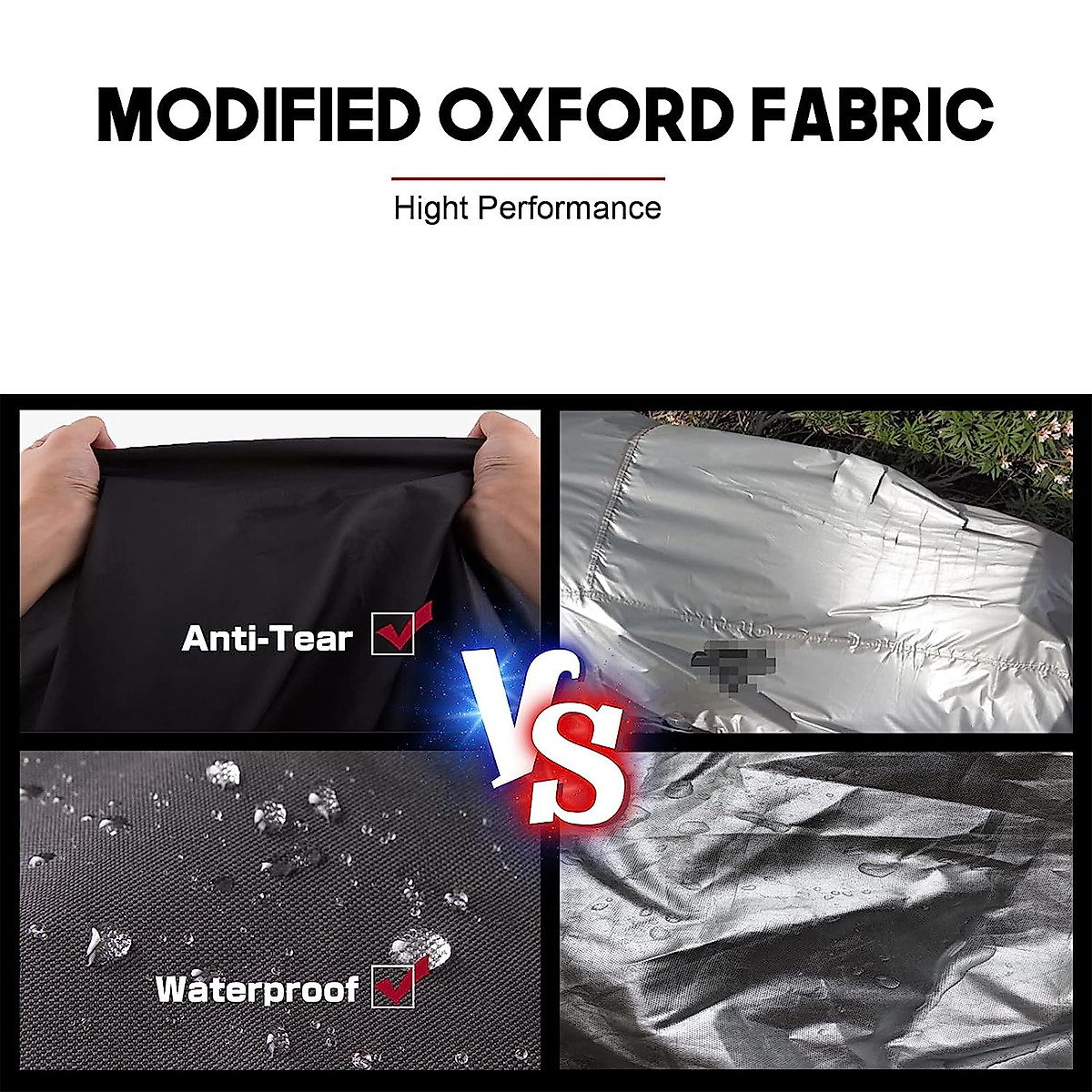 Wanoni's Kayak Cover Heavy Duty Waterproof Canoe Cover – UV Resistant Fishing Boat Cover for Outdoor Storage (9.3-18ft) (Gray, Suitable for 16.8-18ft Kayak)