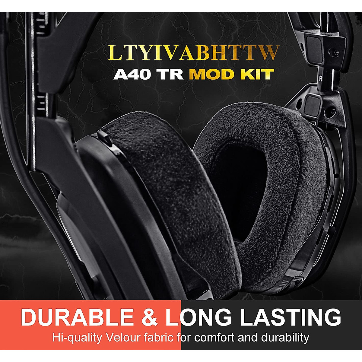 A40 TR Ear Cushions - Velour Earpads Compatible with Astro Gaming A40 TR Wireless Headset - a40 tr Replacement parts/a40 Accessories/Headband/Microphone Foam