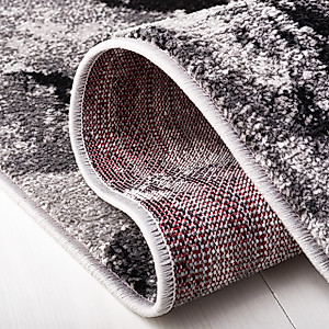 SAFAVIEH Adirondack Collection Area Rug - 10' x 14', Grey & Black, Modern Abstract Design, Non-Shedding & Easy Care, Ideal for High Traffic Areas in Living Room, Bedroom (ADR134Z)