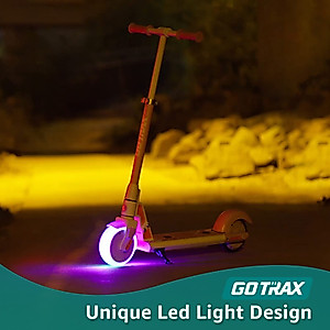 Gotrax GKS Lumios Electric Scooter for Kids Age 6-12, Max 6.25 Mile and 7.5Mph Speed, 6" Flash Front Wheel and 3 Adjustable Height, UL2272 Certified Approved and Lightweight Aluminum Frame for kid