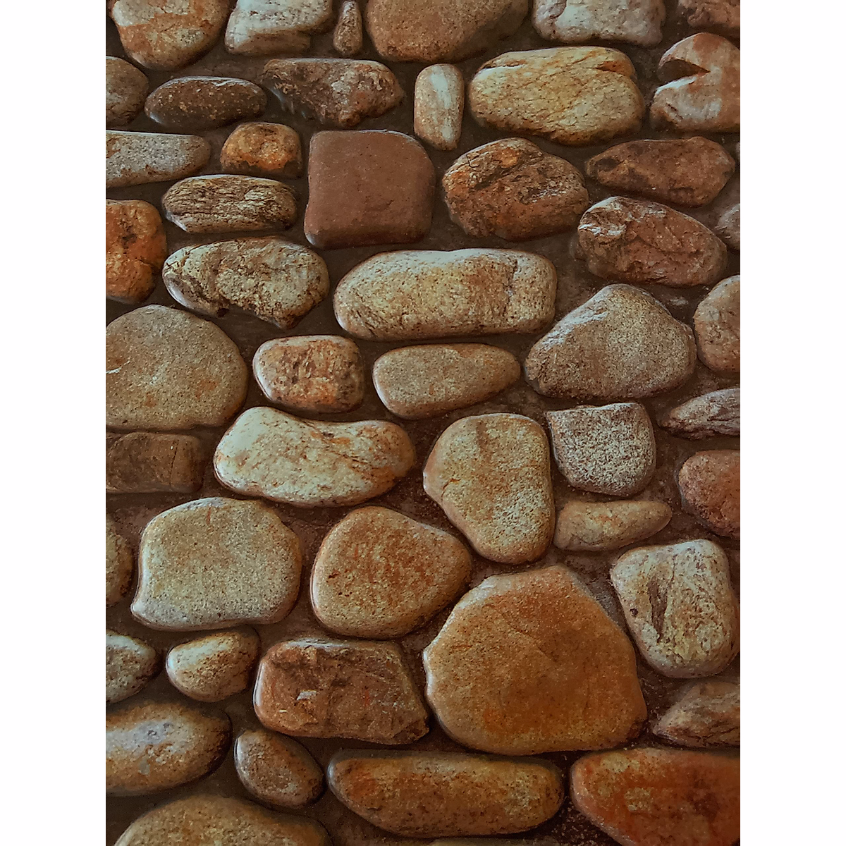 Tool Bench Hardware River Rock Self-Adhesive Wall Tile, 12 x 12in (10 Pack)