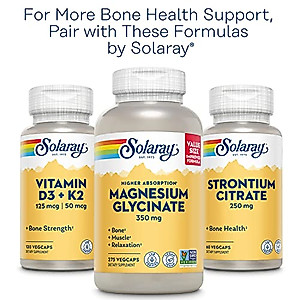 Solaray Cal-Mag Citrate 1:1 Ratio with Vitamin D-2, Calcium Citrate and Magnesium Citrate, Healthy Teeth, Muscle, and Bone Strength Supplements, Lab Verified, 60-Day Money-Back Guarantee, 30 Servings, 180 VegCaps