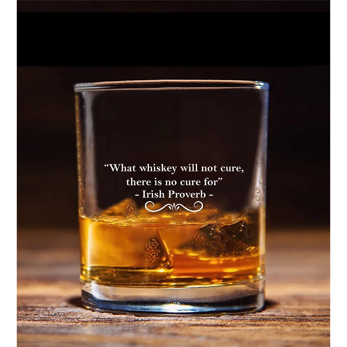 QPTADesignGift Irish Proverb Quote Whiskey Glass - Whiskey Glass Etched - Whiskey Quotes - Funny Birthday Gift - Fathers Day Glass - Funny Birthday Gift