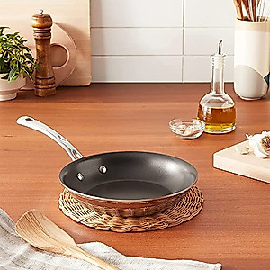 Cuisinart FCT22-20NS French Classic Tri-Ply Stainless Cookware 8-inch Non-Stick Frying Pan Bundle Classic Nonstick Edge 6" Chef's Knife and Deco Gear Kitchen Safety Cut Resistant Gloves