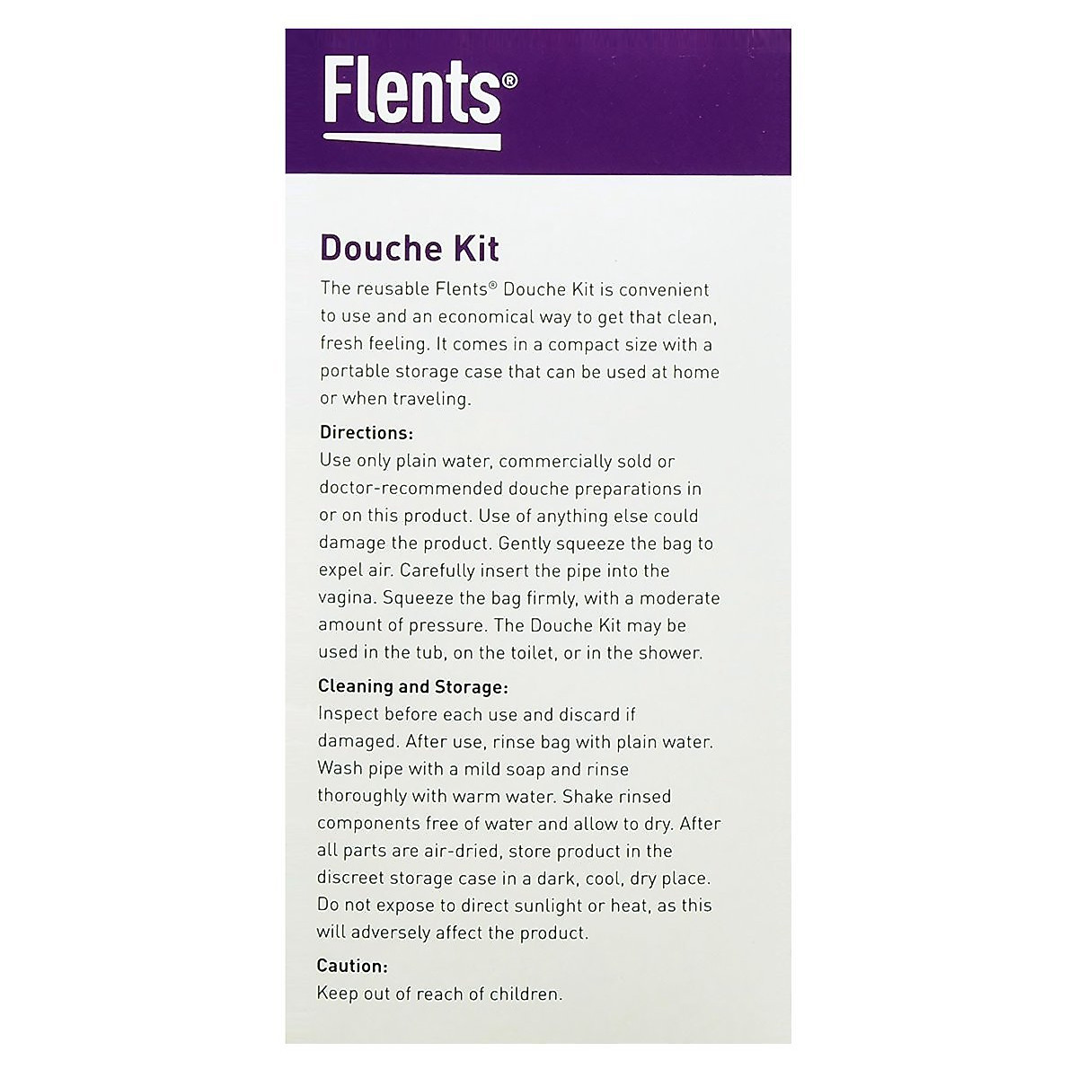 Flents Douche Kit, Compact, Reusable, Great for Travel, 16 fl oz Capacity
