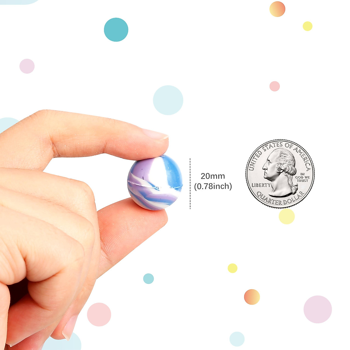 Pllieay 264 Pieces Bouncy Balls in Bulk, 3 Style Random Small Rubber Bouncy Balls for Kids Party Favors, 20mm/0.78Inch Neon Bouncing Balls for Gift Bag Filling and Vending Machines