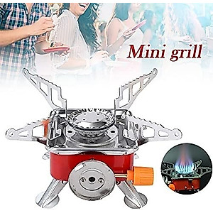 Grill Small Square Stove Portable Gas BBQ Grill For Backpacking Hiking
