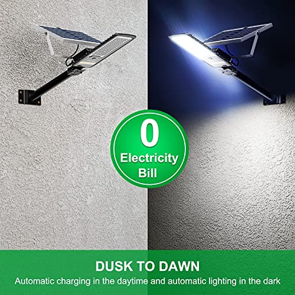 Engrepo Solar Street Lights Outdoor 84 LEDs Security Solar Flood Light 6000K Bright White Floodlights Auto On/Off Dusk to Dawn with Remote Control for Yard, Garden, Street, Basketball Court