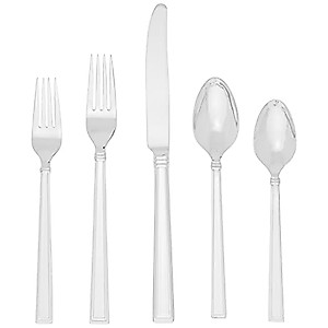 Lenox Bratton 65-Piece Flatware Set, 9.85 LB, Metallic