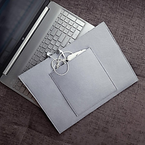 Original design laptop case for MacBook Air 13.3/13.6, Apple MacBook Pro 14" M1/ M2, Handmade Felt Laptop Sleeve, Protective laptop cover, Felt Carrying bag Grey color