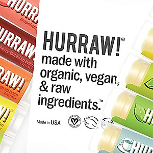 Hurraw! Vanilla Bean, Root Beer, Chocolate Lip Balms, 3 Pack Bundle: Organic, Certified Vegan, Cruelty and Gluten Free. Non-GMO, 100% Natural Ingredients. Bee, Shea, Soy and Palm Free. Made in USA