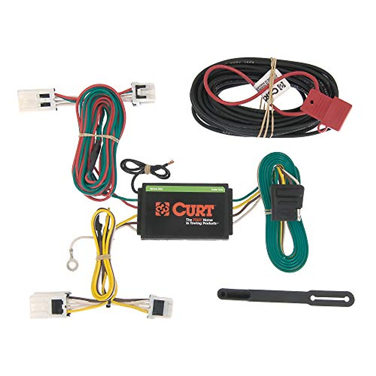CURT 56148 Vehicle-Side Custom 4-Pin Trailer Wiring Harness, Fits Select Nissan NV1500, NV2500, NV3500 , Black