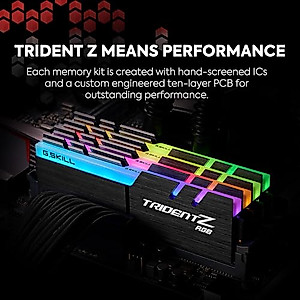 G.SKILL Trident Z RGB Series (Intel XMP) DDR4 RAM 16GB (2x8GB) 4000MT/s CL18-22-22-42 1.35V Desktop Computer Memory UDIMM (F4-4000C18D-16GTZRB)