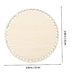 STOBAZA 25 pcs Woven Bag Base Round Bottom Basket Wood Bag Bottom Basket Bottom Basket Weaving Base Wooden Handbag Base Circle Purse DIY Kits Wooden Bag Bottom Shaper Round Basket Crochet