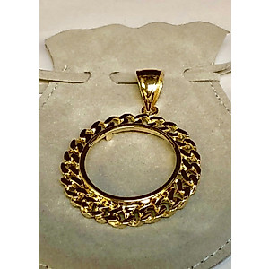 TEX 14k Yellow Gold Pendant, 1/2oz US American Eagle Coin, Approx 25g