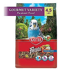 Kaytee Fiesta Parakeet Pet Bird Food, 4.5 Pound