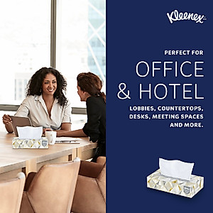 Kleenex Professional Facial Tissue for Business (03076), Flat Tissue Boxes, 12 Boxes / Convenience Case, 125 Tissues / Box, 1,500 Tissues / Case