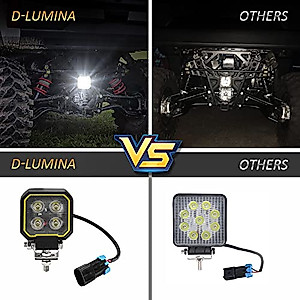 D-Lumina 28W LED Backup Reverse Light Compatible with Polaris Ranger Crew 1000 XP 2018-2021, Rear Below Cargo Bed Flood Beam Light Bar