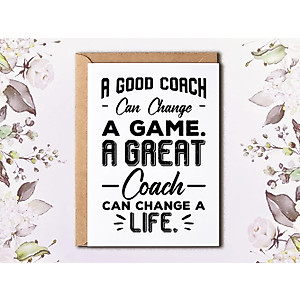 NTVShop Teacher Appreciation Gift Card - Thanks Great Coach - Thank You For Helping Me - Card From Student