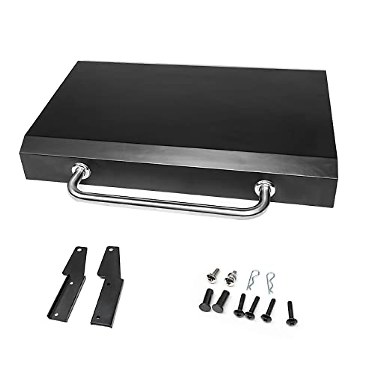 Grisun Hinged Lid for Blackstone 28 inch Griddle - Heat Resistant Powder Coated Steel Griddle Lid, Hard Top Lid for Blackstone 1517,1853,1605,1803,1839,1856,1885,1924,1983,2094, Handle for Easy Lift