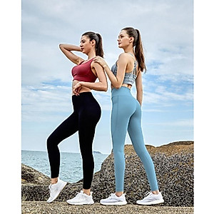 YOYOYOGA Leggings with Pockets Soft Stretchy Yoga Pants Women Tummy Control High Waisted Ankle Leggings Workout Compression Black XL