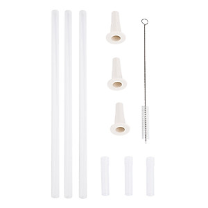 Reusable Straw 12in Extra Long, Water Bottle Drinking Straw For Hydrate Jug, Cuttable Replacement Straw BPA Free With Reusable Straw Cleaning Brush, Flexible Drinking Straw