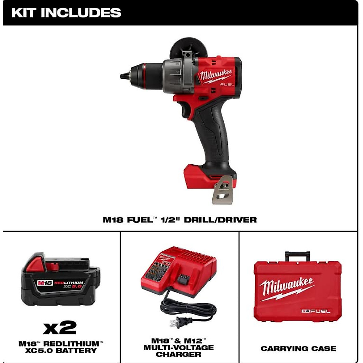 Milwaukee M18 FUEL 1/2-in. Drill/Driver Kit