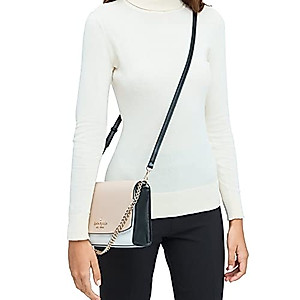 Kate Spade New York Carson Leather Convertible Crossbody Shoulder Bag Handbag, Warm Beige Multi