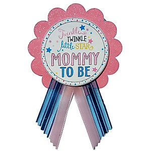 Mommy & Daddy to Be Pin Twinkle Little Star Baby Shower Pins for Parents to wear, Pink & Blue, It's a Girl Sprinkle