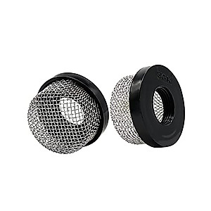 RURBRIN Aerator Screen Strainer Mesh Stainless Steel 3/4"- 14 Compatible with Livewell & Baitwell Pump, MA-023 Screw on Industrial Plumbing Inline Strainer-2PCS
