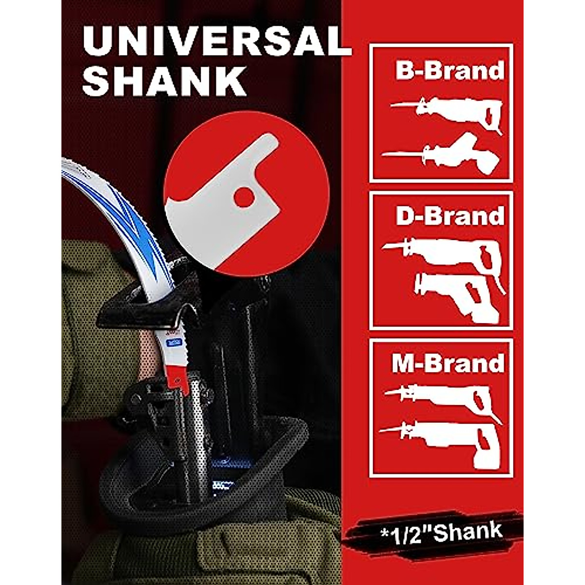 EZARC Reciprocating Saw Blade Special for Pallet Repair, 9-Inch Bi-Metal Sawzall Blades Set 10+14TPI for Nail Embedded Wood (10-Pack)