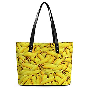 Womens Handbag Banana Leather Tote Bag Top Handle Satchel Bags For Lady