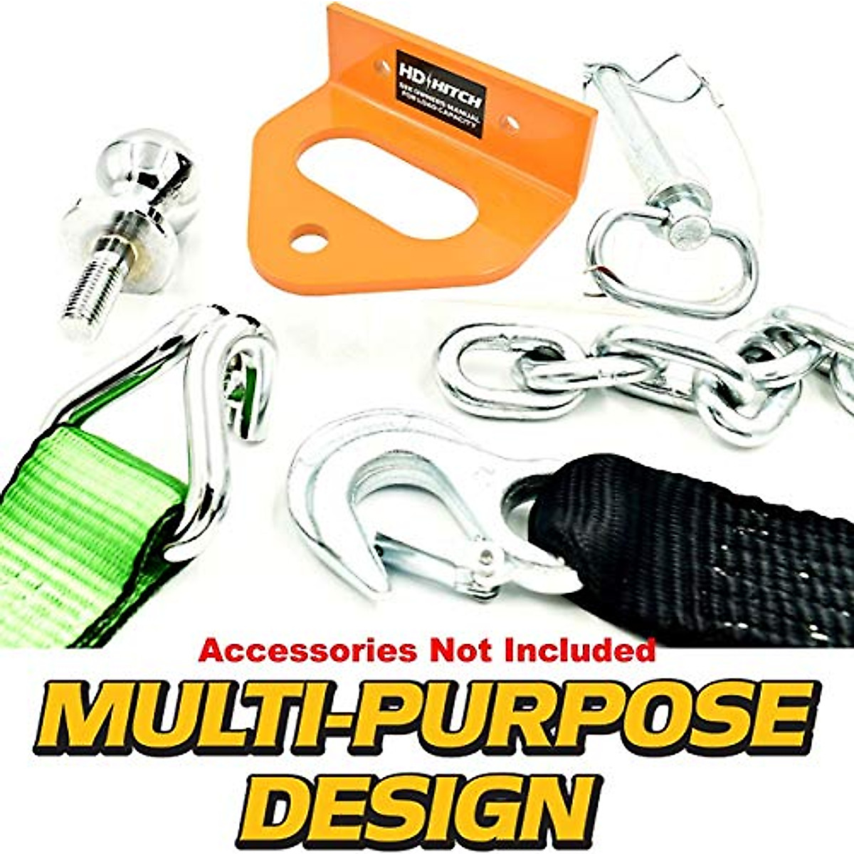 HD Switch Bolt on Tow Hitch Replaces Bad Boy 093-1000-00 MZ, MZ Magnum, ZT, CZT, & Maverick - Extreme Heavy Duty - Versatile Chain Slot