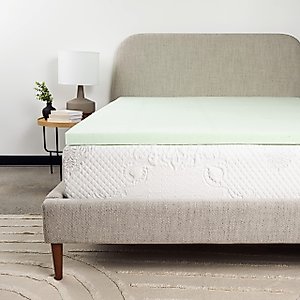 Bridgevine Home Gel Infused Ventilated Memory Foam Mattress Topper, 3 inch, Twin XL Size, CertiPur-US Certified