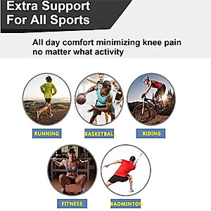 Kids Knee Pads, Breathable Sponge Soft Knee Brace Comfort Compression Knee Sleeves, Anti-Slip Collision Avoidance Knee Protective Gear for Yoga Basketball Volleyball Soccer Biking Sports (XS, black)