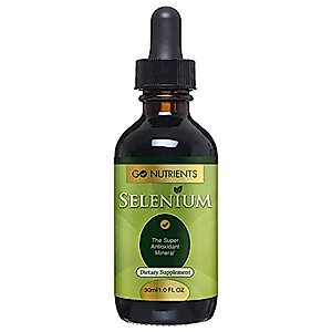 Go Nutrients Selenium 200 mcg Supplement, Yeast-Free Liquid Drops, Selenium Drops, Herbal Supplements with Trace Mineral Selenium and Purified Water, Selenium Liquid - 1.0 oz Bottle