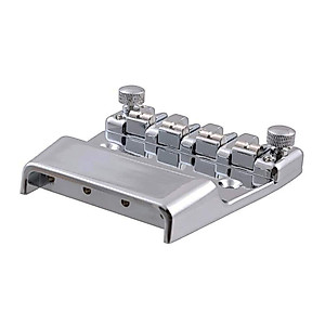 Fixed Metal Bass Guitar Bridge 4 String with Tool Set Hardtail Saddle Bridge for Rickenbacker Guitar parts