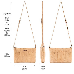 Corkor Cork Purse – Cork Handbags for Women, Vegan Crossbody Bag Cruelty Free Natural