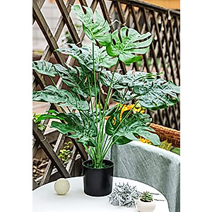 Toopify 28" Fake Plants Large Artificial Floor Faux Plants Indoor Tall for Home Office Living Room Decor