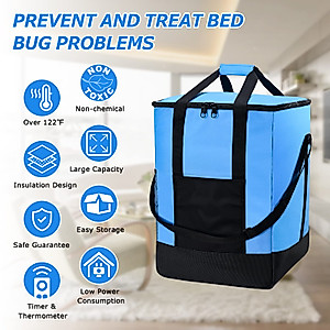 Briidea Bed Bug Heater with Thermometer and Timer, Non-chemical, Human and Pets Friendly, Widely Used for Household, RV, Travel