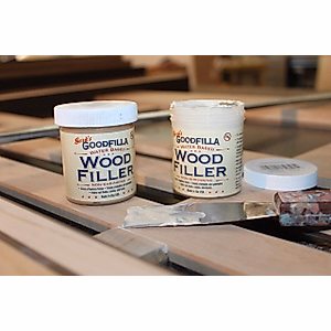 Water-Based Wood & Grain Filler - White - 8 oz By Goodfilla | Replace Every Filler & Putty | Repairs, Finishes & Patches | Paintable, Stainable, Sandable & Quick Drying