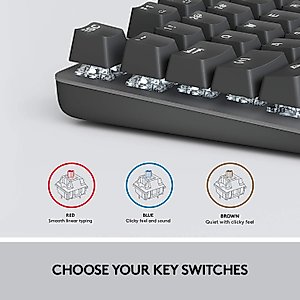 Logitech K845 Mechanical Illuminated Keyboard, Strong Adjustable Tilt Legs, Full Size, Aluminum Top Case, 104 Keys, USB Corded, Windows (TTC Red Switches)
