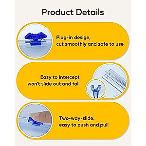 Katbite Slide Cutter 15.5 Inch for 15.5 Inches Plastic Food Wrap, Two Way Sliding Cutter for Aluminum Foil Parchment Paper Baking Paper Kitchen