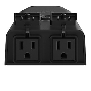 WeMo WiFi Outdoor Smart Plug - Voice Control Works With Alexa, Hey Google & Homekit - Smart Outlet to Control Smart Home Lights, Holiday Decor & Other Outdoor Devices - Weather-Resistant Design